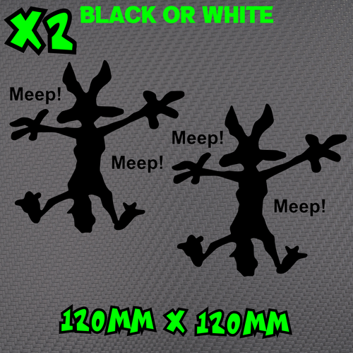 Coyote X2 Sticker Car Decal 4x4 Crash Dent Hot Rod Caravan Meep Horse ...