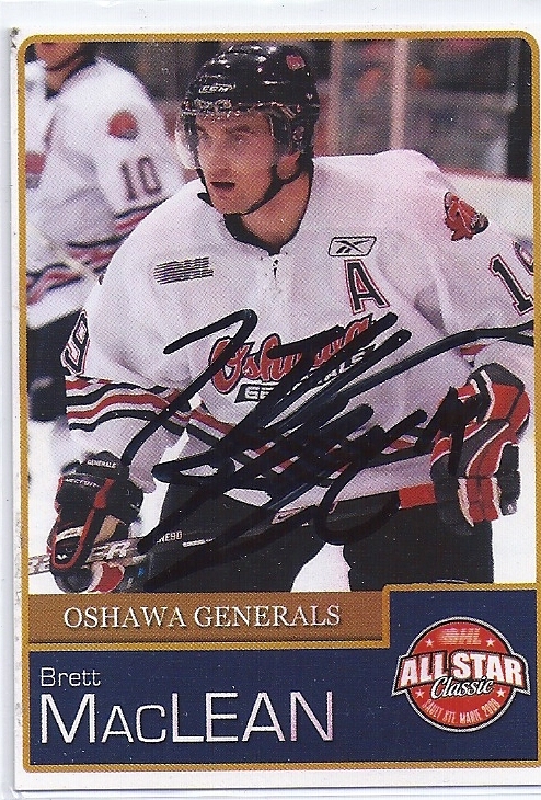 Brett MacLEAN Signed 08 OHL All Star Card OSHAWA GENERALS | eBay