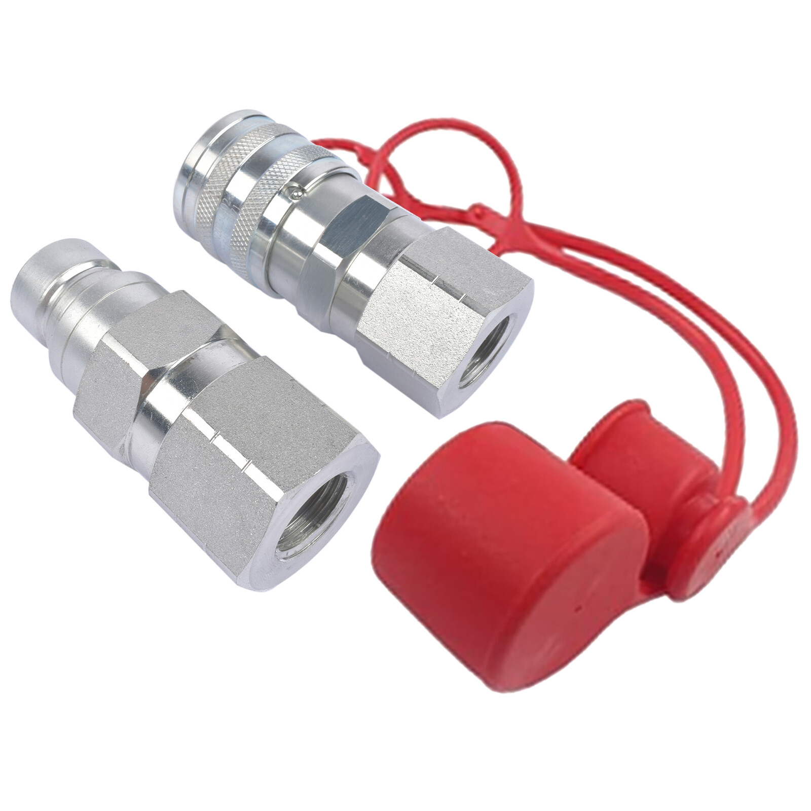1/2 NPT Flat Face Hydraulic Quick Connect Couplers Coupling for ...