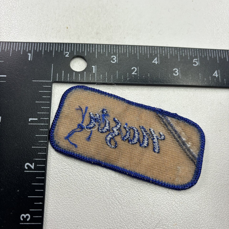 USED Retro Striped Blue Letter NAZIR Name Patch (Uniform, Mechanic ...