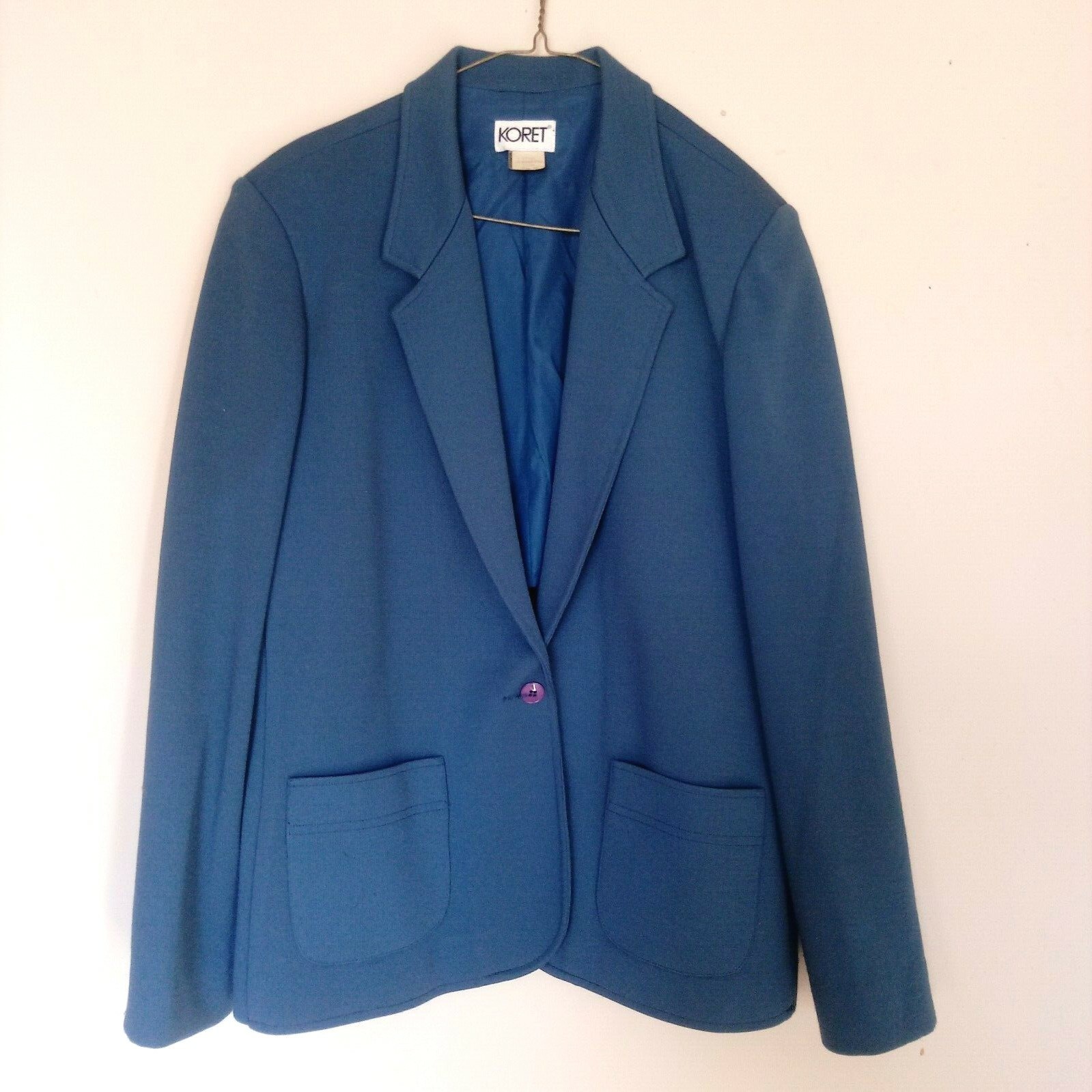 Koret Womens Size 18 Dusty Cornflower Blue Jacket Blazer | eBay