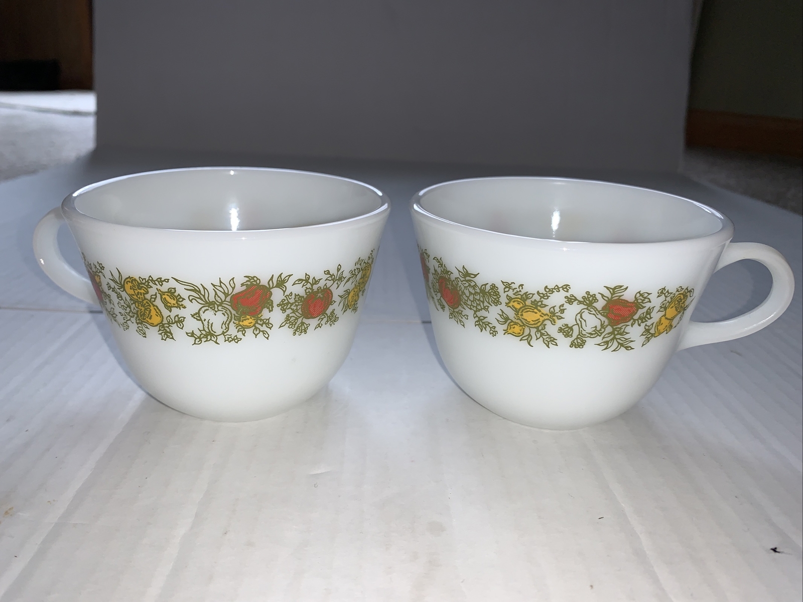 Pyrex Corning SPICE OF LIFE Milk glass Coffee Cup Mug Microwave Safe ...