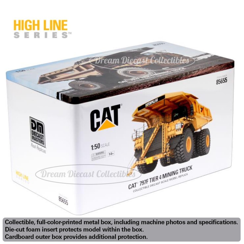 1:50 CAT CATERPILLAR 797F TIER 4 MINING TRUCK MODEL BY DIECAST MASTERS ...