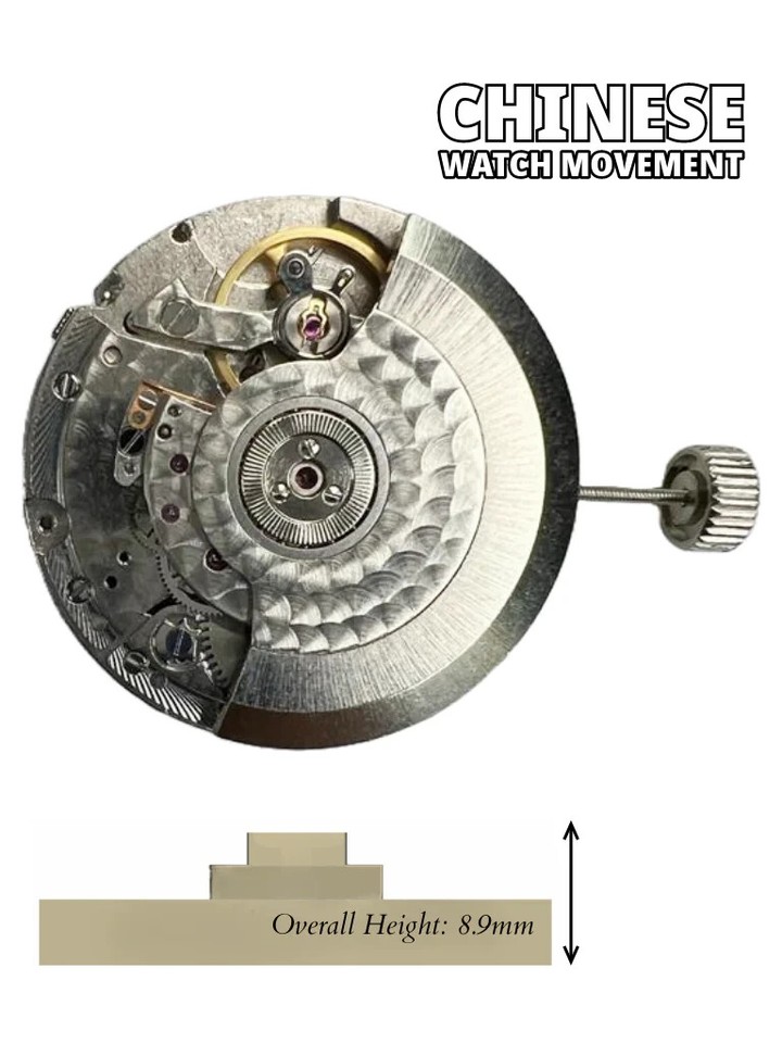 Chinese Automatic Mechanical Watch Movement TY2530 2Hand 2EYES Date at ...