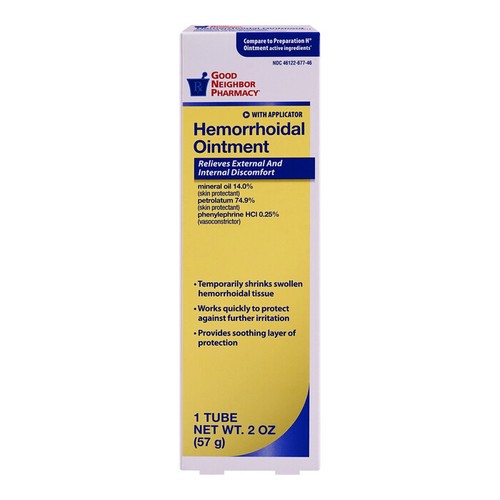 GNP HEMORRHOID OINTMENT 2OZ phenyleph/mineral oil/petrolat RECTAL OINT ...