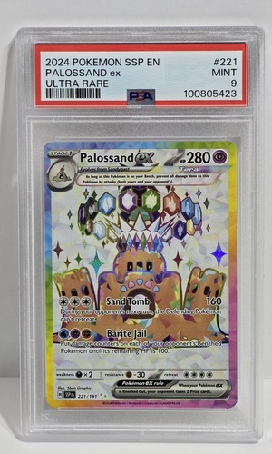 Palossand EX #221/191 SSP EN-Surging Sparks English Mint PSA 9 (2024 ...