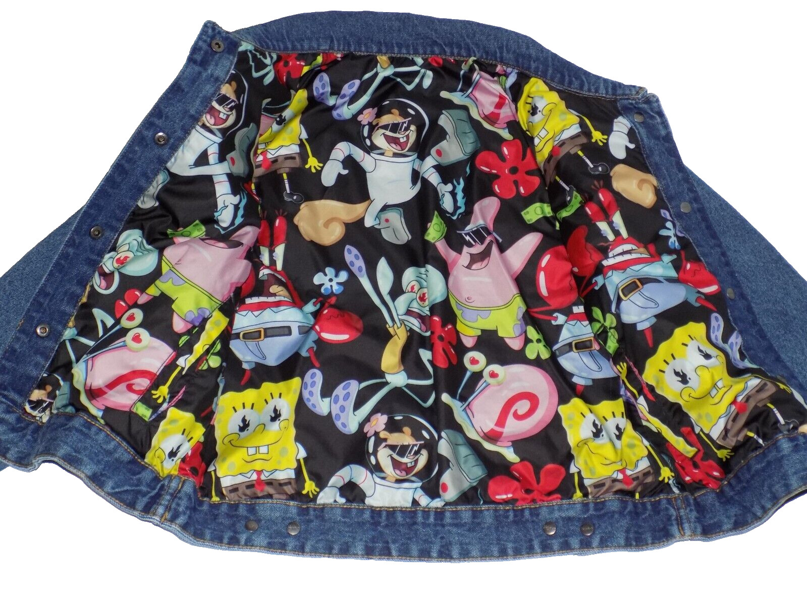 SpongeBob Nickelodeon Members Only Denim Jean Bomber … - Gem