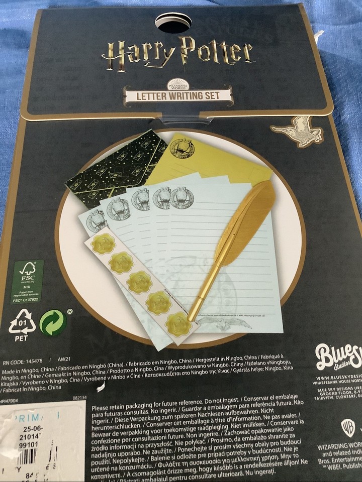 Harry Potter Notebook & Wand Pen + Letter Writing Set & Stationary Set ...