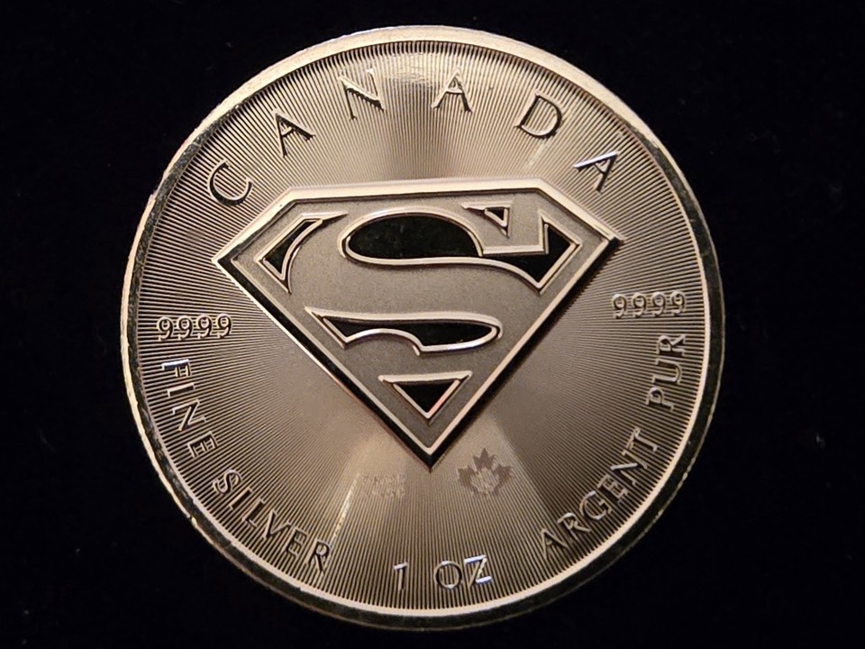 Superman 1 Oz 9999 Fine Silver 2016 Canada Elizabeth II Bullion Coin in ...