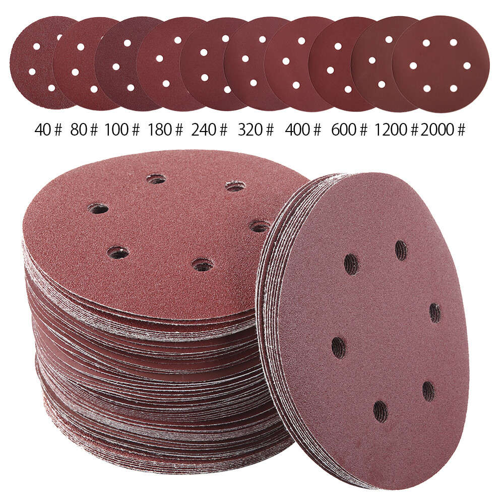 100X 6" 150mm Sanding Discs Pads 40-1200 Grit Mixed Orbital Sander ...