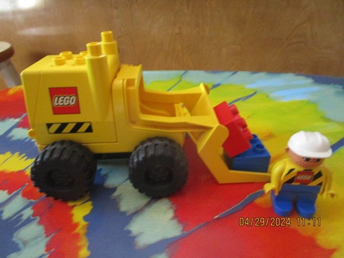 LEGO DUPLO Big Wheels Digger 28071 Complete VINTAGE construction man ...