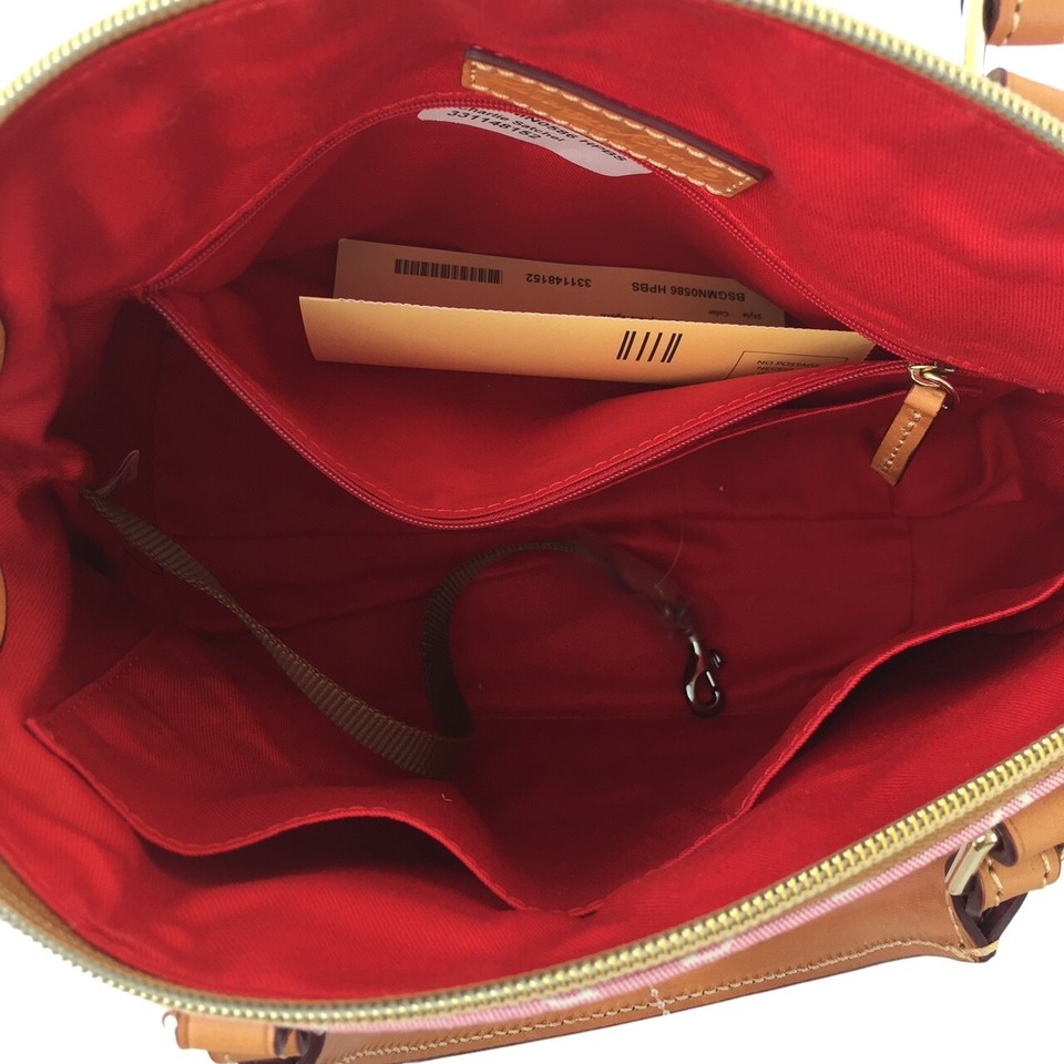 Dooney Bourke Handbag Charlie Satchel Canvas Crossbody Signature Logo ...