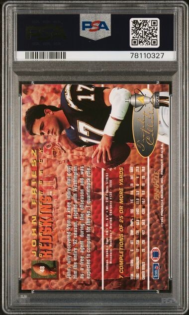 1994 PINNACLE TROPHY COLLECTION #48 JOHN FRIESZ PSA 10 GEM MINT ...