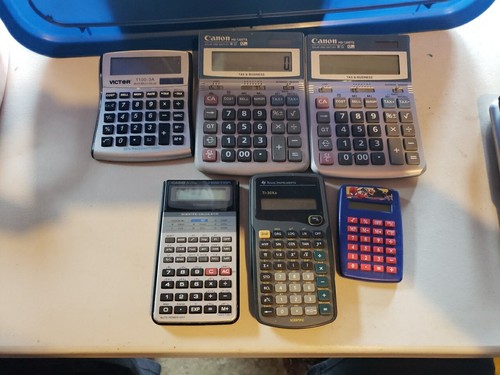 6 - Calculator lot. Texas Instruments, Casio, Victor Untested | eBay