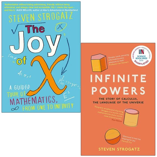 Steven Strogatz 2 Books Collection Set (The Joy of X and Infinite ...