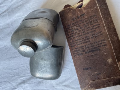 WW1 memorabilia Ammonia Pewter Flask and Gas Sheild | eBay UK