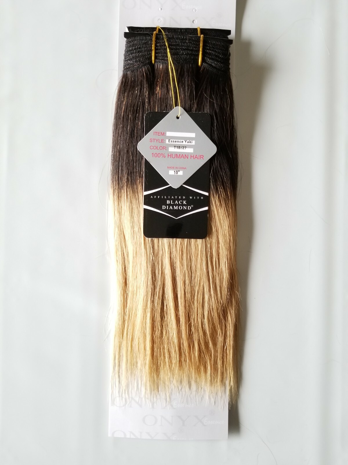 ONYX Black Diamond 100% Human Hair Natural Essence Yaki Weave Extension ...