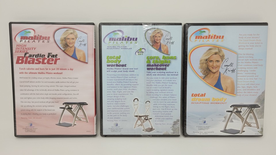 Malibu Pilates: Cardio Fat Blaster Total Body Core Buns Thighs Lot of 3 ...