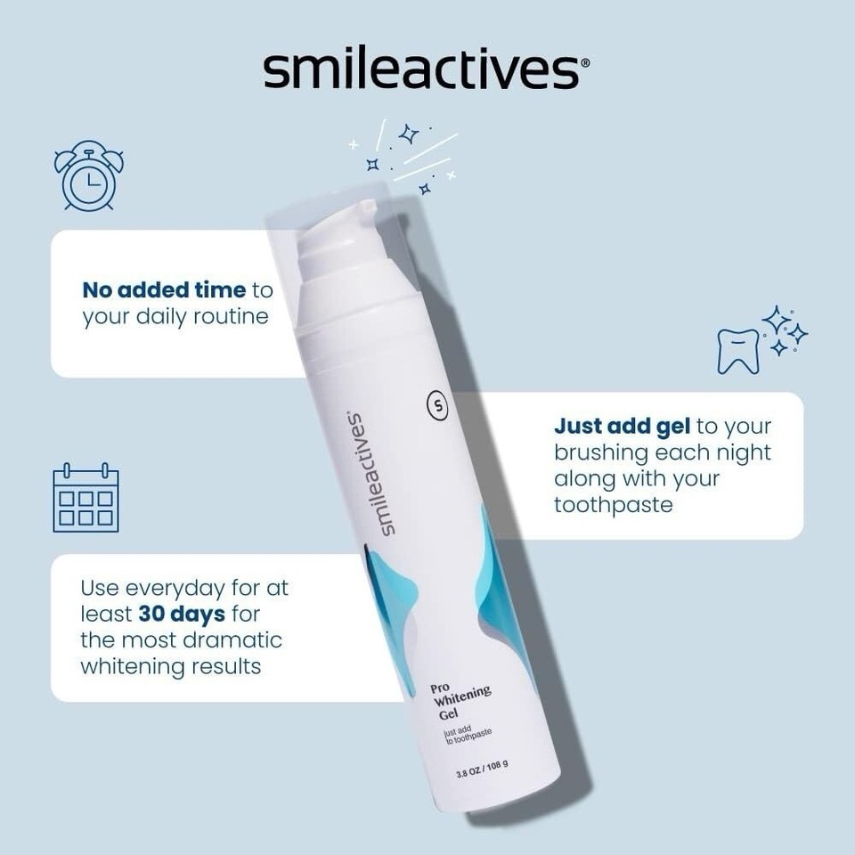 Smileactives Power Whitening Gel 2.0 oz (57 g) Teeth Whitening Gel NEW ...