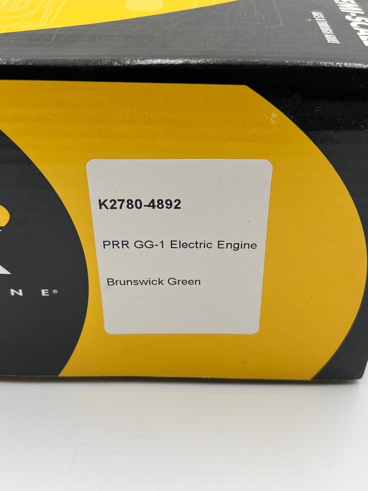 Vintage 1998 K-Line K2780-4892 PRR GG-1 Electric Locomotive Brunswick ...
