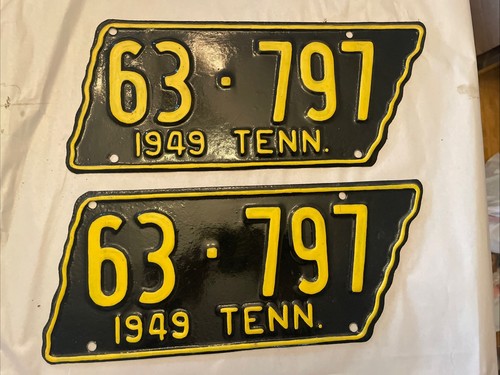 Pair of 1949 Tennessee Licenses Plates | eBay
