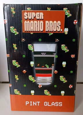 Culturefly Super Mario Bros. Collectible Pint Glass | Nintendo | Super ...