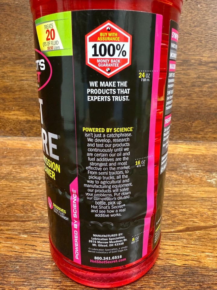 Hot Shot's Secret Shift Restore (TSE) Transmission Additive, 1-32oz ...