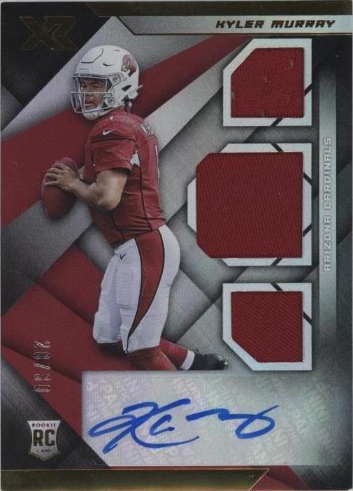 2019 Panini XR - Rookie Triple Swatch Autographs Kyler Murray #201 /30 ...