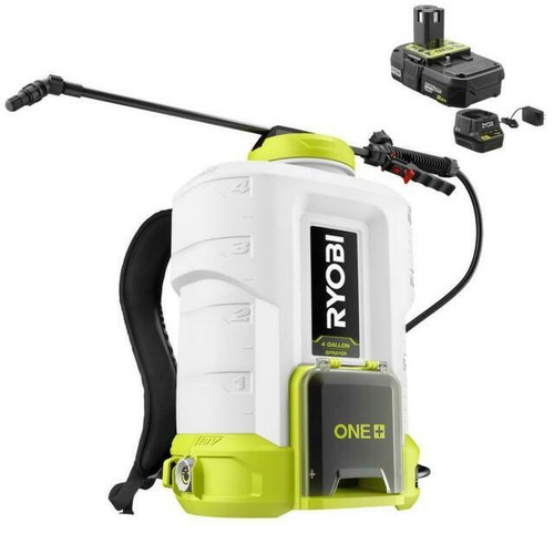 Ryobi One+ 18V, 4 Gal Backpack Chemical Sprayer with Battery & Charger ...
