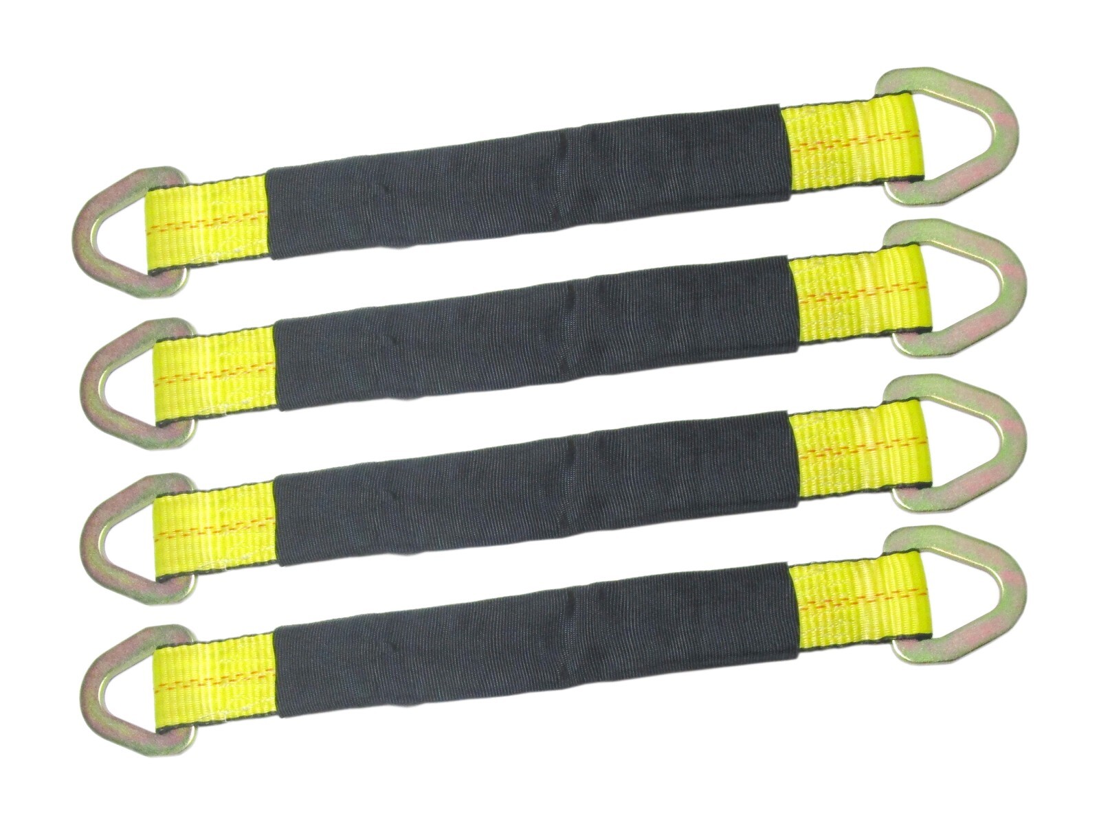 4 Pack 2"x31"/21" Axle Straps w/ D Rings & Sleeves, Heavy Duty 3,335 ...