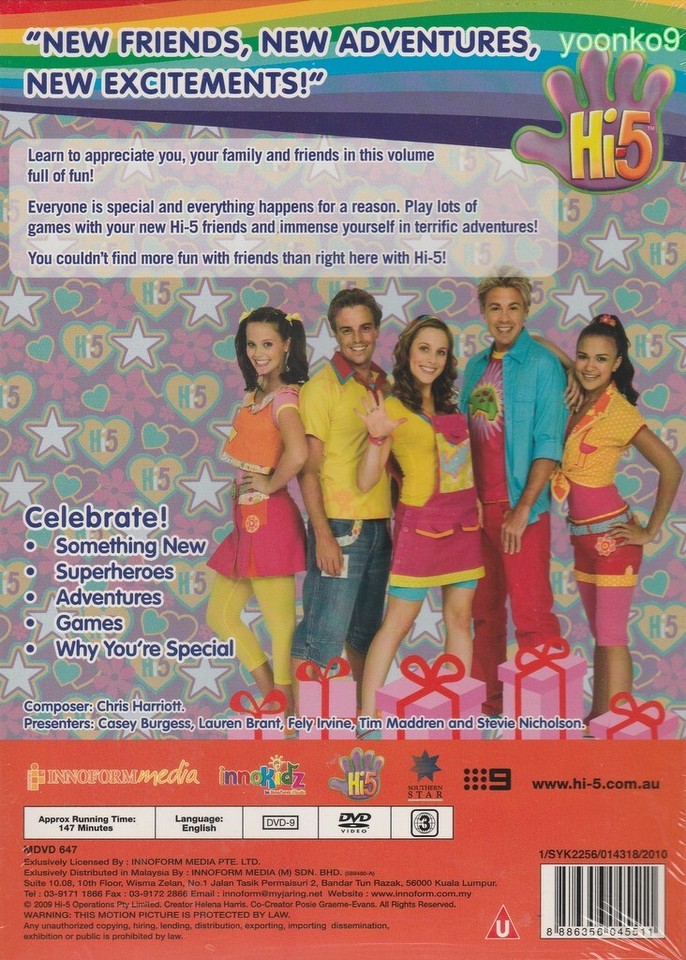 Hi-5 Celebrate! (Searies 11 Volume 3) DVD _ PAL _ All Region | eBay