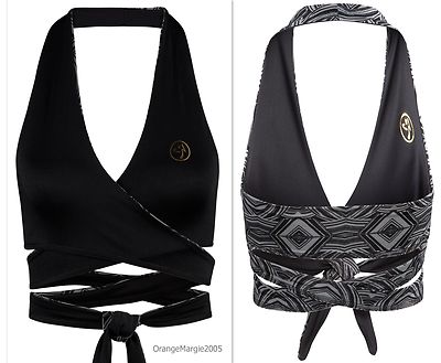 ZUMBA Wrap Me Up Reversible Bra Top - Great Support & Couture Style S M ...