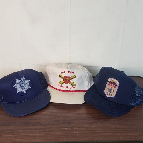 Vintage Trucker Hat Lot of 3 Fort Sill OK DOC Shierffs Dept All ...