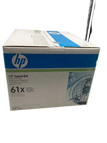 HP 61X C8061D DUAL PACK HIGH YIELD TONER for LASERJET 4100, 4101 NEW ...