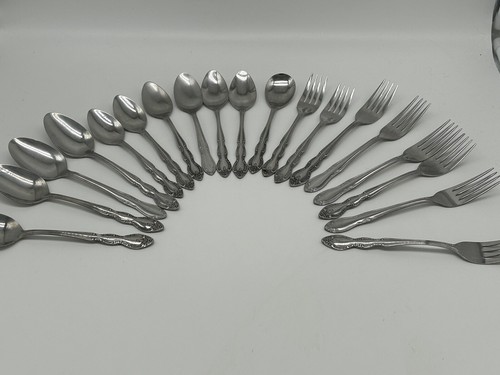 Imperial Stainless Korea Flatware Set of 19 pieces FLEURETTE pattern | eBay