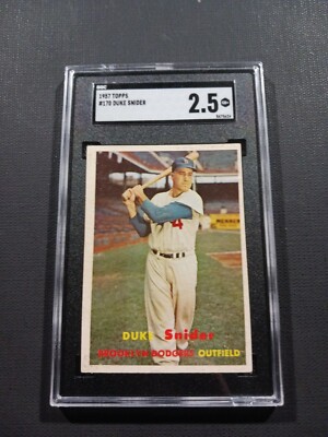 1957 Topps Duke Snider #170 Brooklyn Dodgers HOF⚾️⚾️💥 SGC 2.5 | eBay