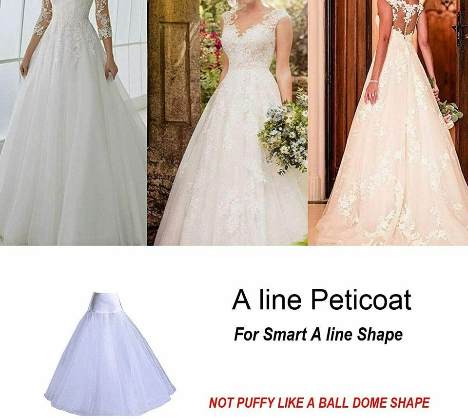 A Line Petticoats for Women Crinoline Half Slips Floor Length Bridal ...