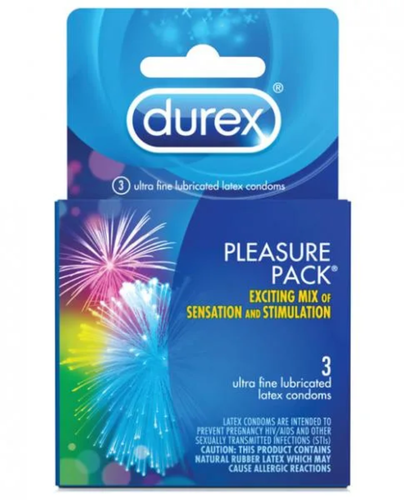 3-24PCS Durex Condoms Pleasuremax Pleasure Me Dots Ribbed Ultra-thin ...