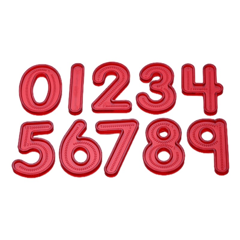 Teaching Number Math Toy Plastic Tracing Education Toy Toddler ...