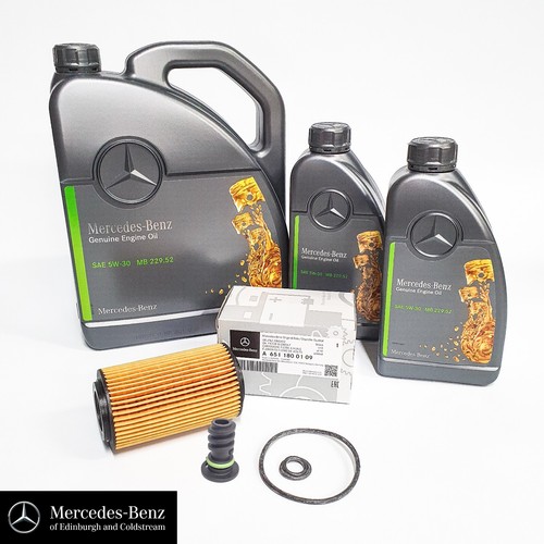 Genuine Mercedes-Benz Engine Service Kit 7L Oil, Filter, Plug E Class ...