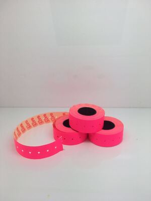 1 Roll of FL. Pink Permanent for Motex MX-5500 CT1 21x12mm Price Gun ...