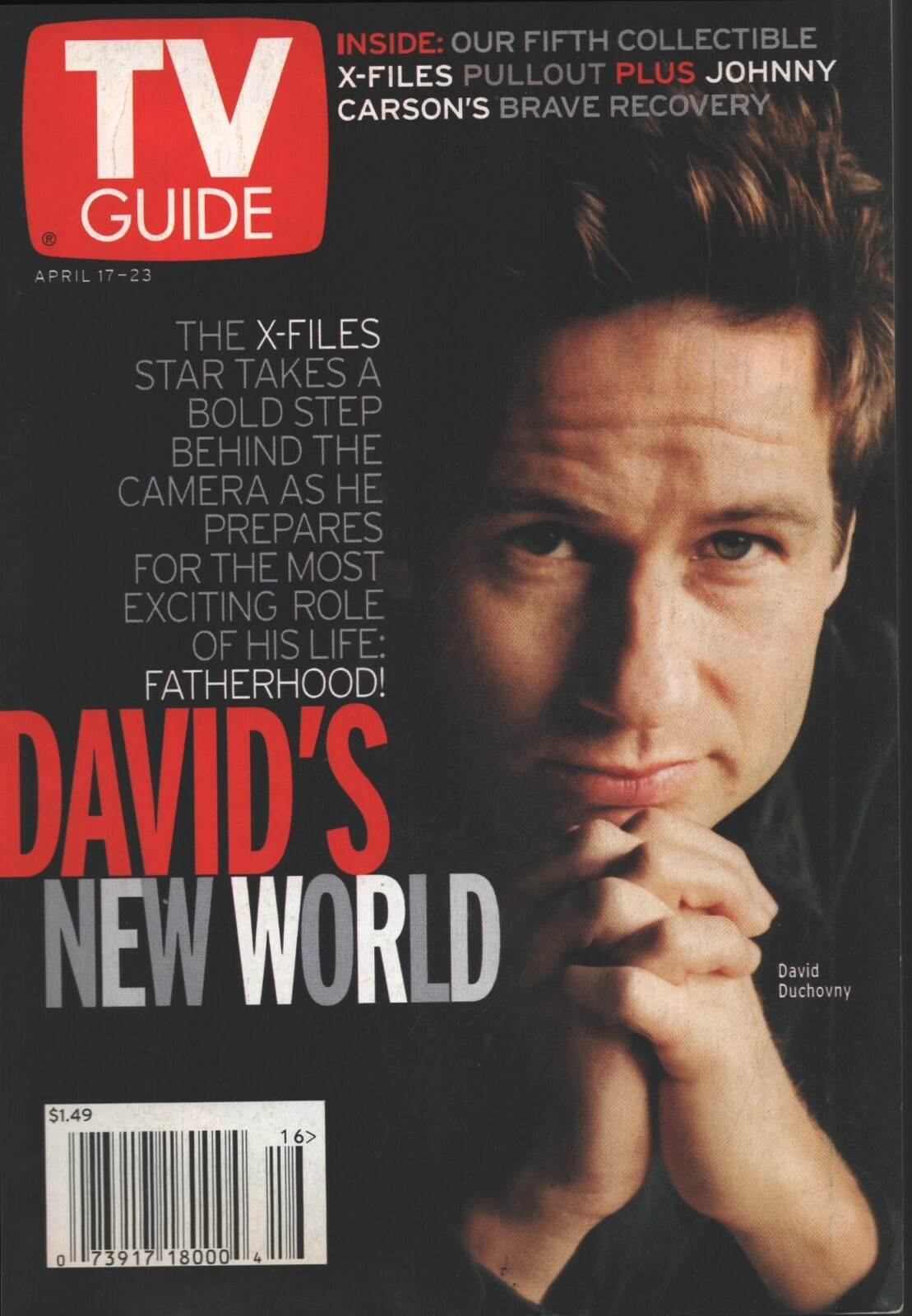 TV Guide - April 17, 1999 - David Duchovny - X-Files Pullout intact ...