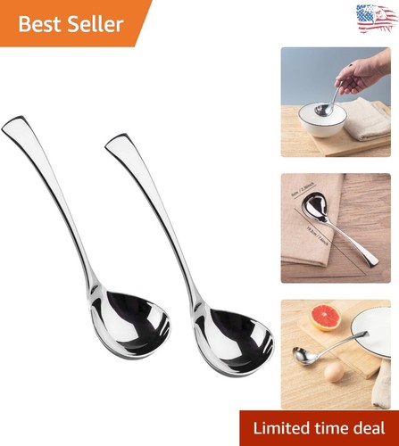 Elegant 7.6inch 18/10 Stainless Steel Soup Ladle Set for Special ...