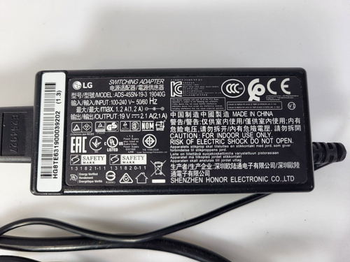 Genuine LG Monitor AC Adapter 19V 2.1A 40W ADS-45SN-19-3 19040G | eBay