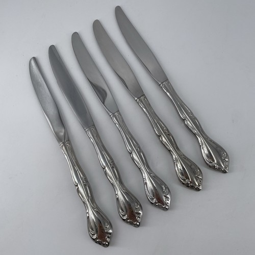 Oneida Stainless Cantata Flatware Dinner Knives Lot Of 5 Glossy | eBay