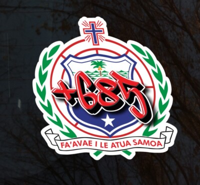 Samoa Coat of arms +685 / flags Sticker 220mm x220mm Samoan +685 Design ...