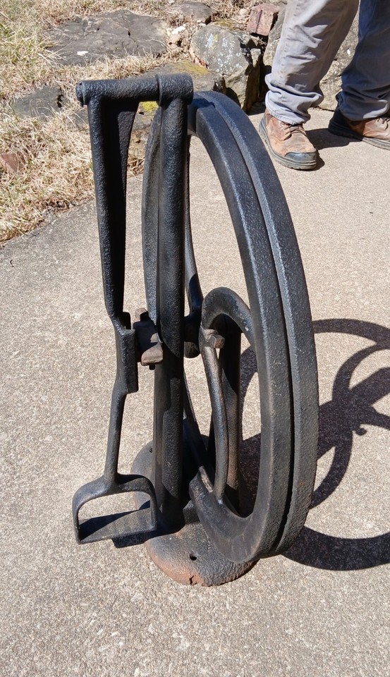 Antique Jewelers Pedal Treadle Lathe Kick Flywheel Wheel Chicago Watch ...