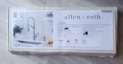 Allen+Roth Commercial Style Kitchen Faucet Talbert Silver OPEN BOX, BOX ...
