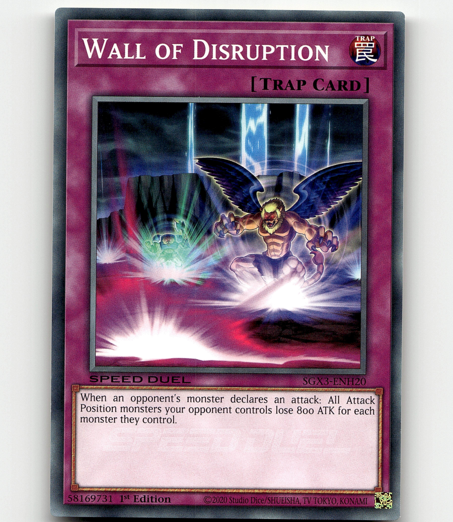 Yugioh Wall of Disruption Speed Duel GX: Duelists of Shadows | eBay