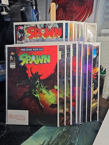 SPAWN 1-10 & 2 & 6 NEWSSTAND & SPAWN 1 INSIDE SKULL BLACK INK ERROR & VARIANTS. | eBay